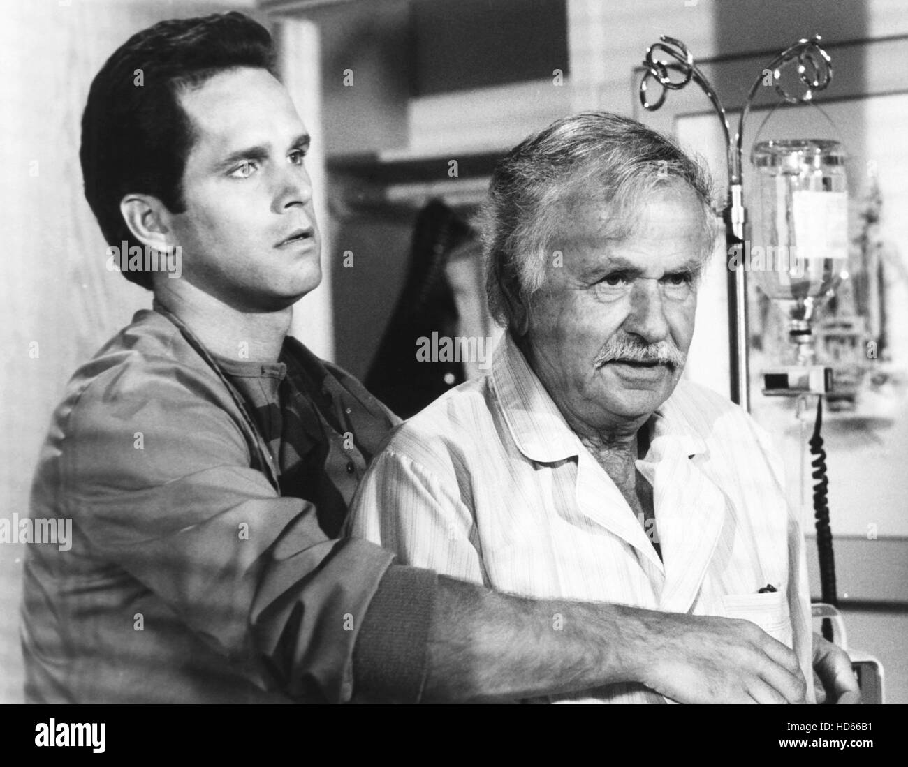 TRAPPER JOHN M.D., from left: Gregory Harrison, Noah Beery Jr ...