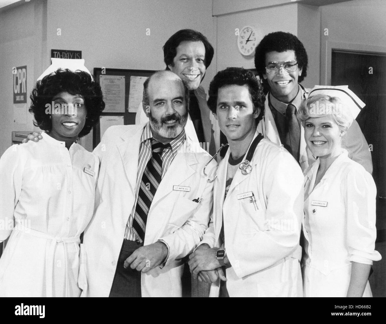 TRAPPER JOHN, M.D., l-r: Madge Sinclair, Pernell Roberts, Gregory ...