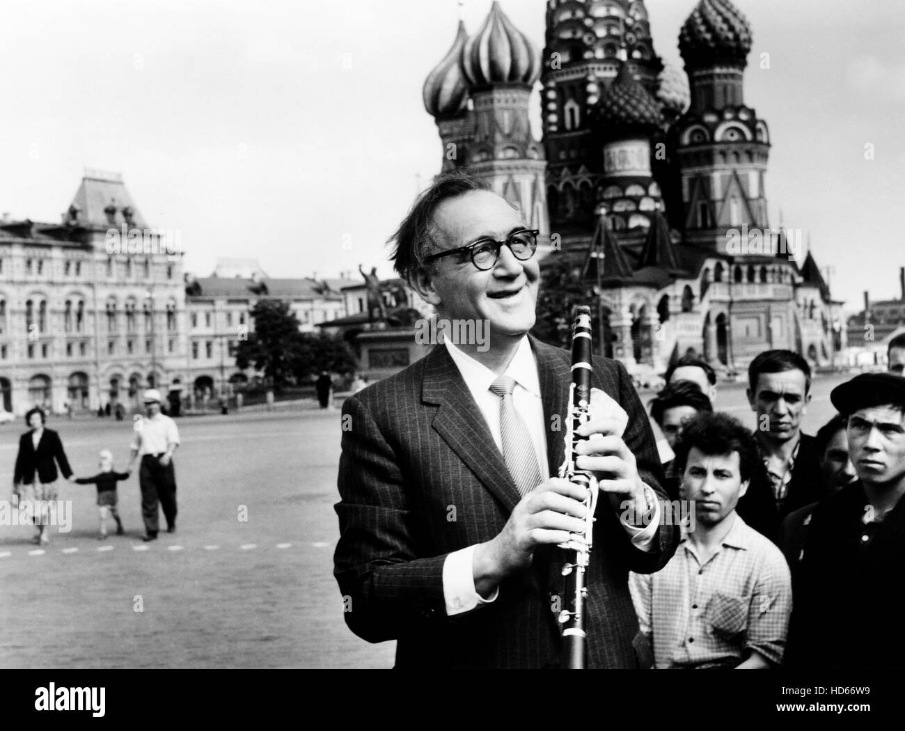 THE WORLD OF BENNY GOODMAN, Benny Goodman (with clarinet) in Red Square ...