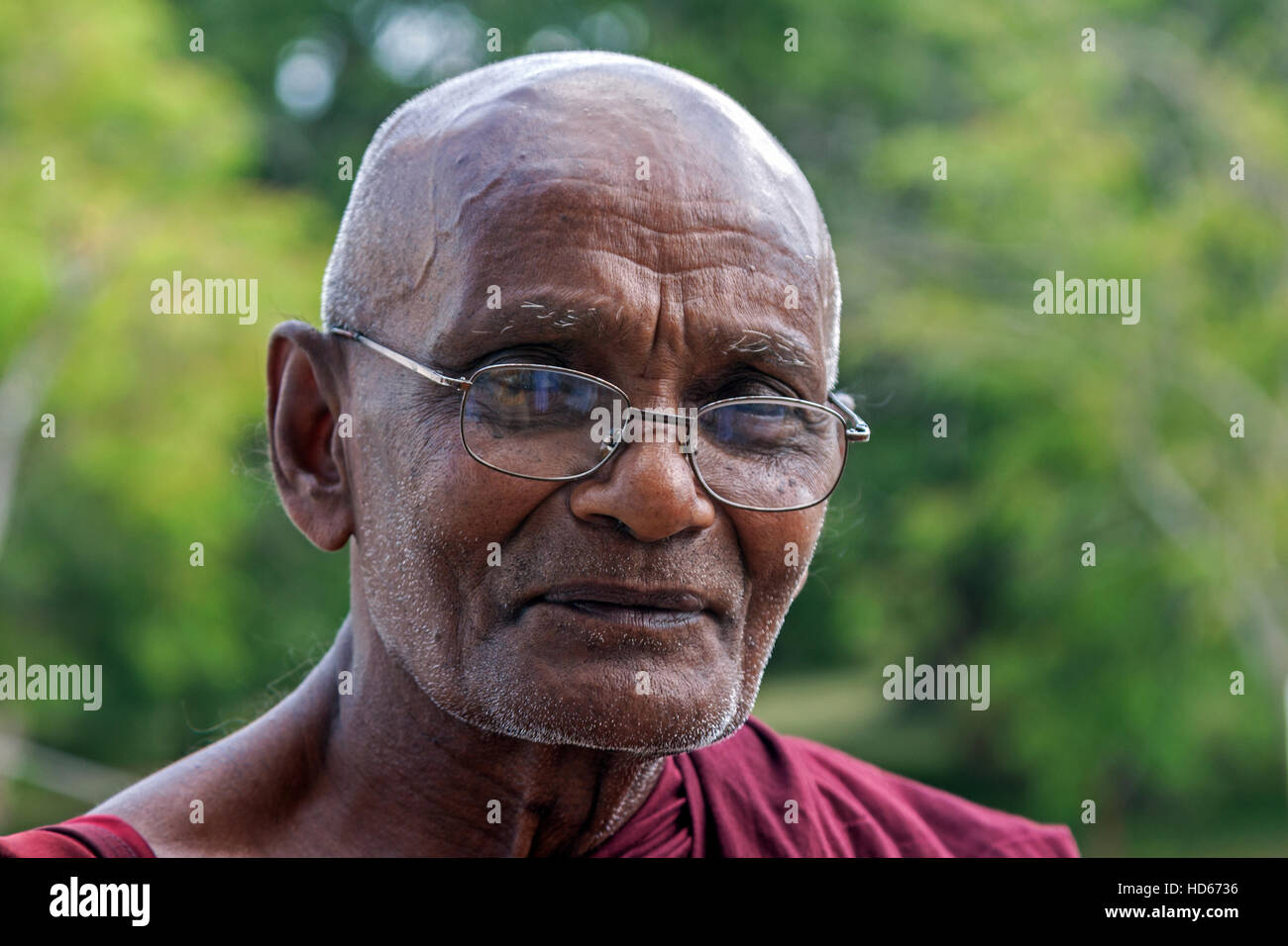 Portrait Old Man Buddhist Monk High Resolution Stock Photography and ...