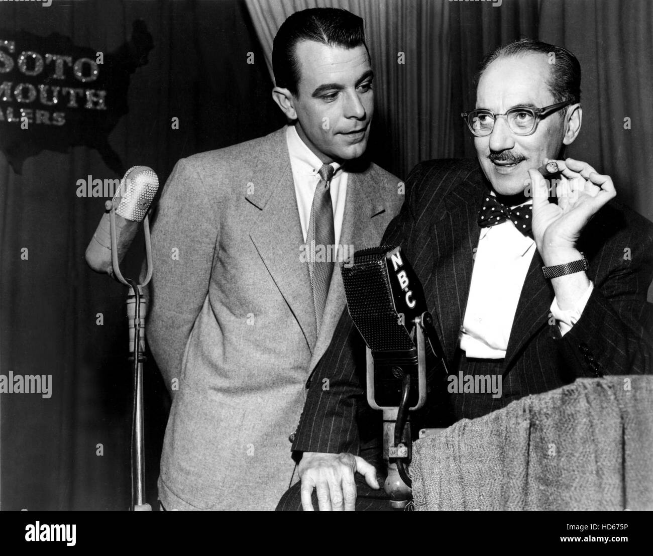 YOU BET YOUR LIFE, George Fenneman, Groucho Marx, 1950-1961 Stock Photo ...