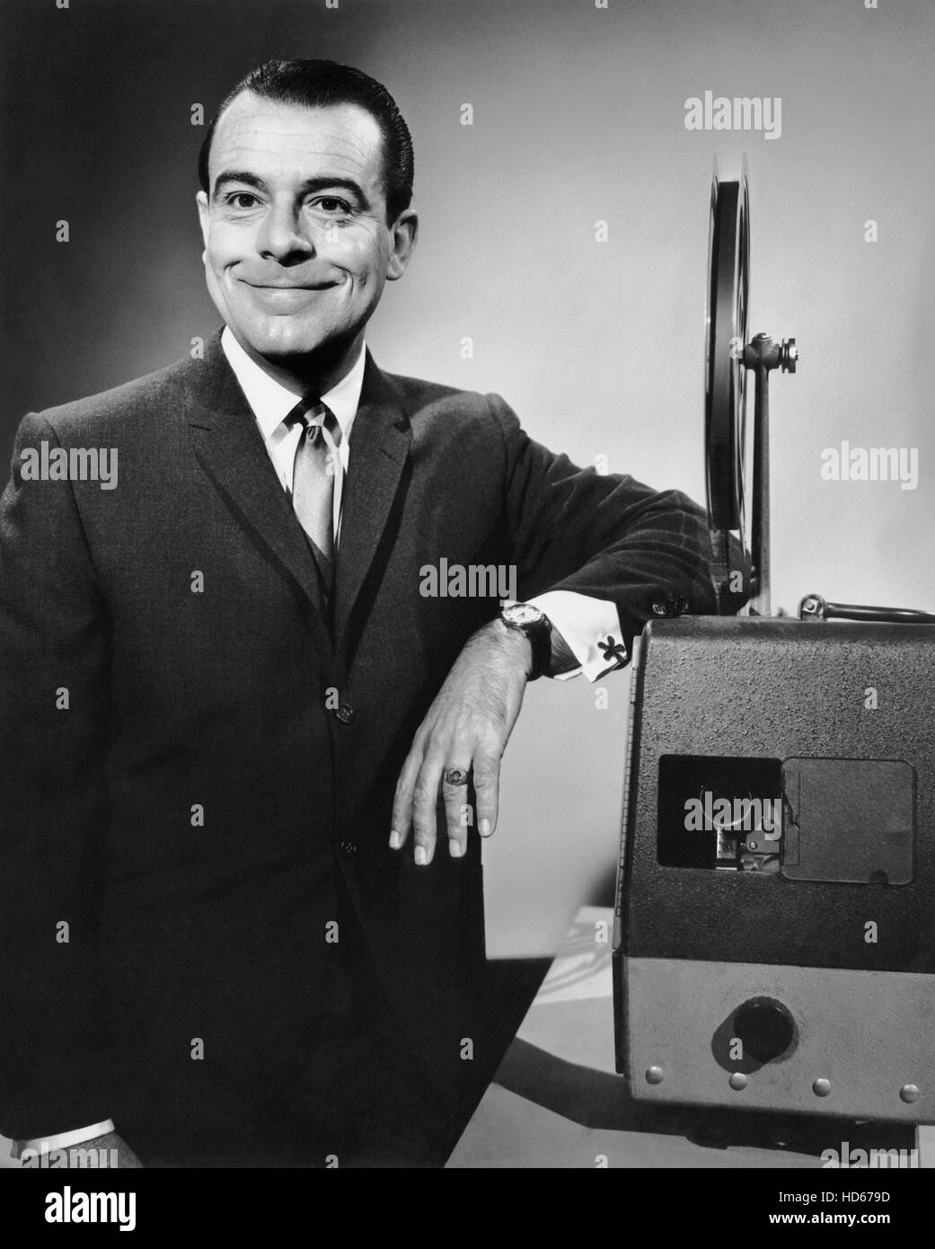 YOUR FUNNY, FUNNY FILMS, George Fenneman, 1963 Stock Photo - Alamy