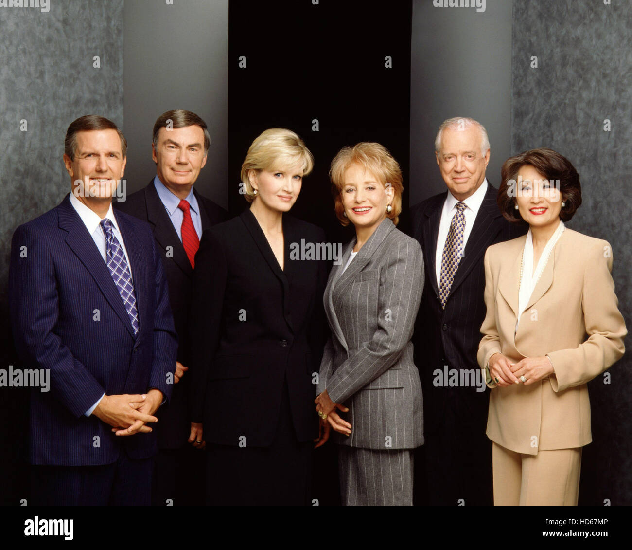 ABC NEWS, (l-r): Charles Gibson, Sam Donaldson, Diane Sawyer, Barbara ...