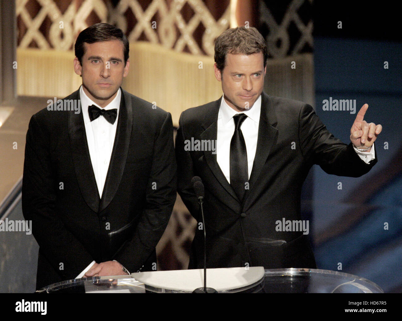 Presenters Steve Carell, Greg Kinnear at the 79th Annual Academy Awards ...
