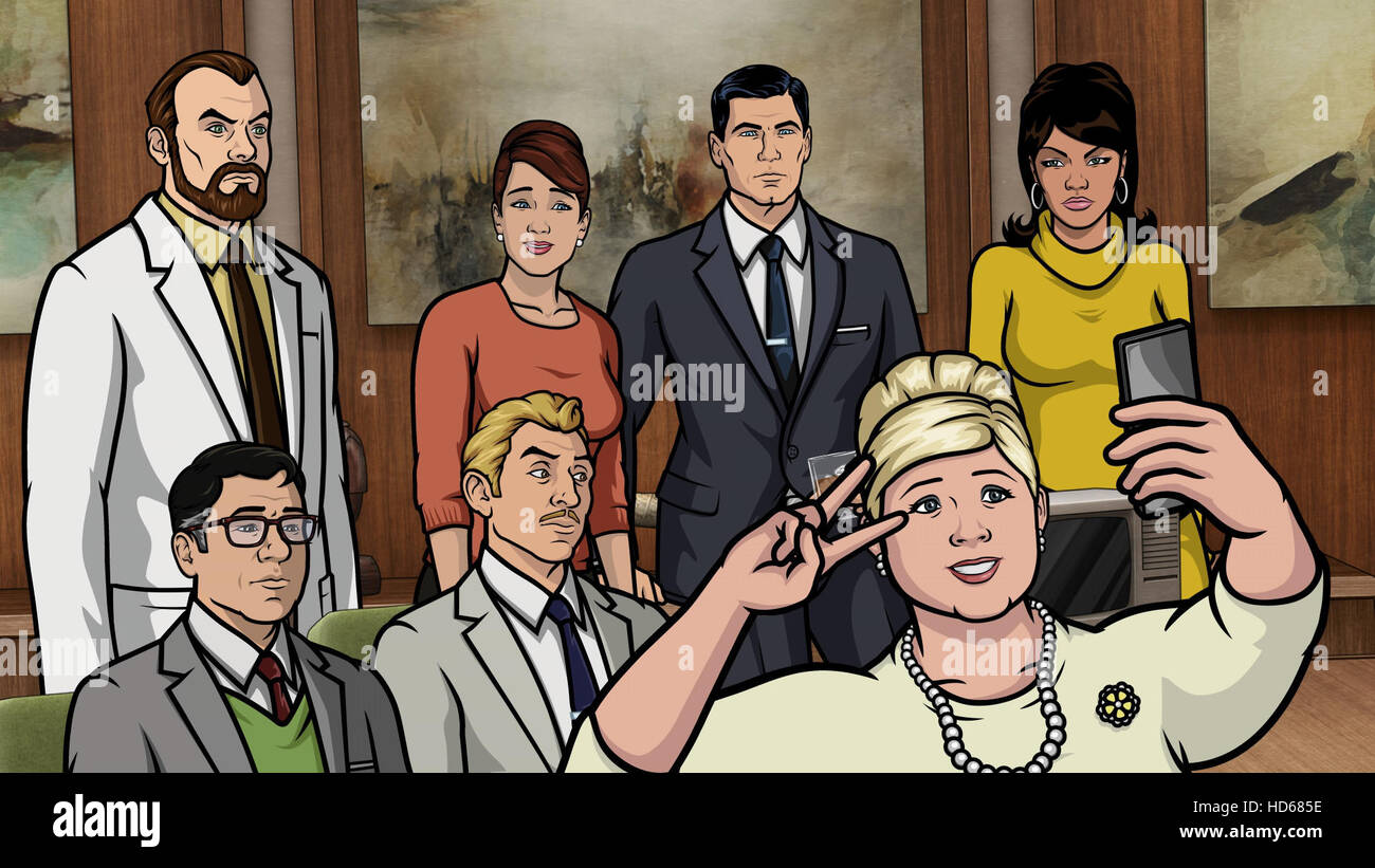 ARCHER, (top row, from left): Dr. Krieger, Cheryl Tunt, Sterling Archer ...