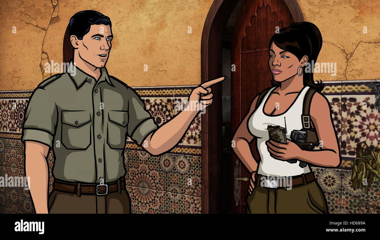 ARCHER, l-r: Sterling Archer (voice: H. Jon Benjamin), Lana Kane (voice ...