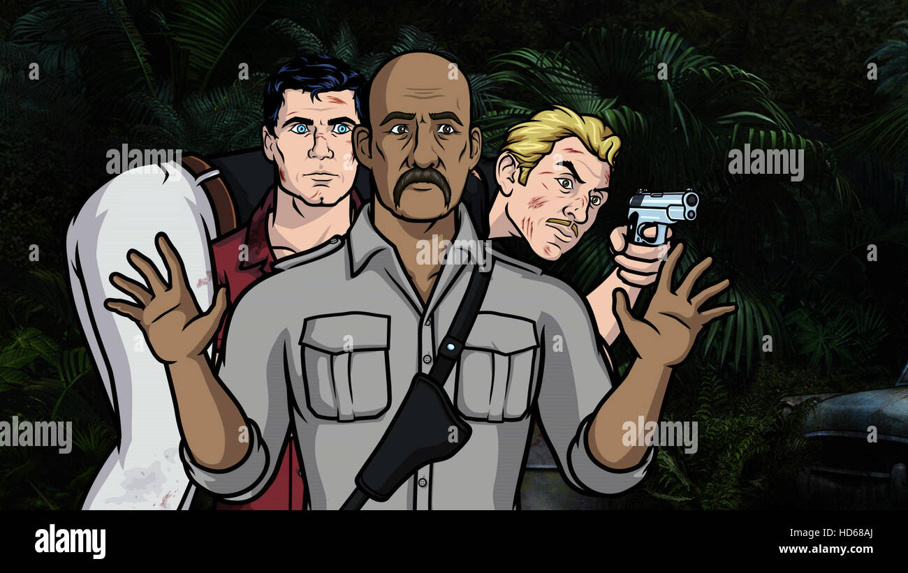 ARCHER, left: Sterling Archer (voice: H. Jon Benjamin), right: Ray ...