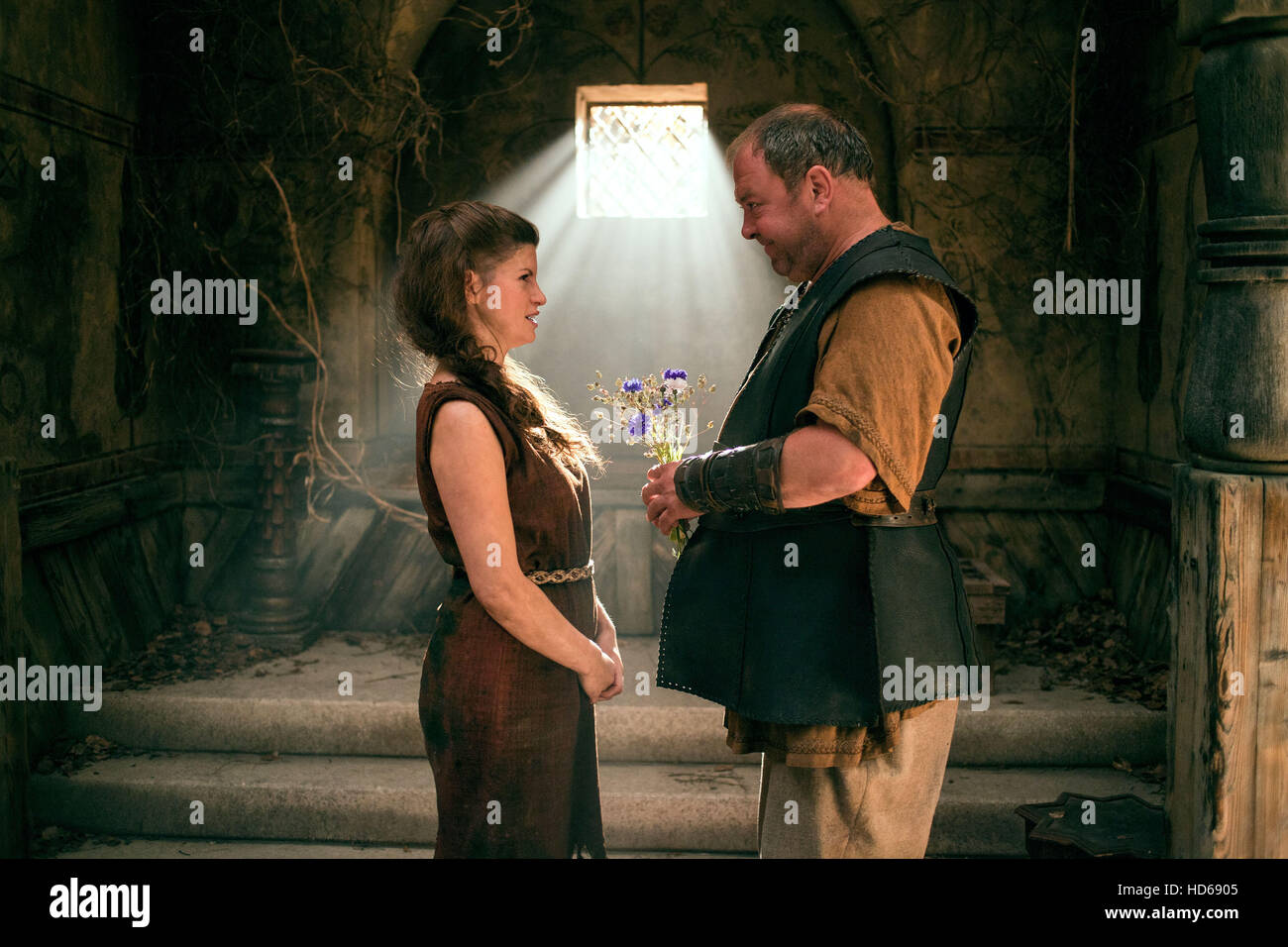 ATLANTIS, l-r: Jemima Rooper, Mark Addy in 'The Madness of Hercules ...