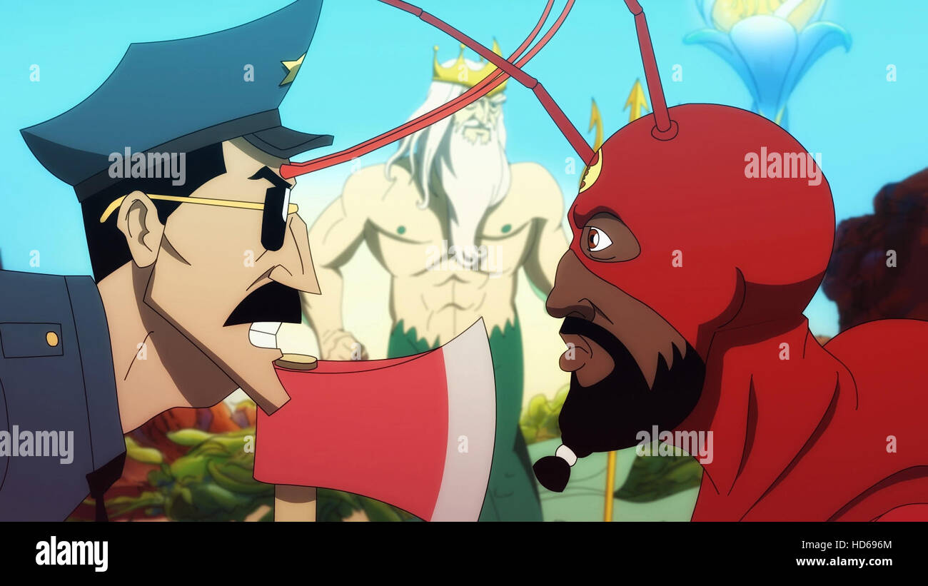 AXE COP, left: Axe Cop (voice: Nick Offerman) in 'The Center of the ...