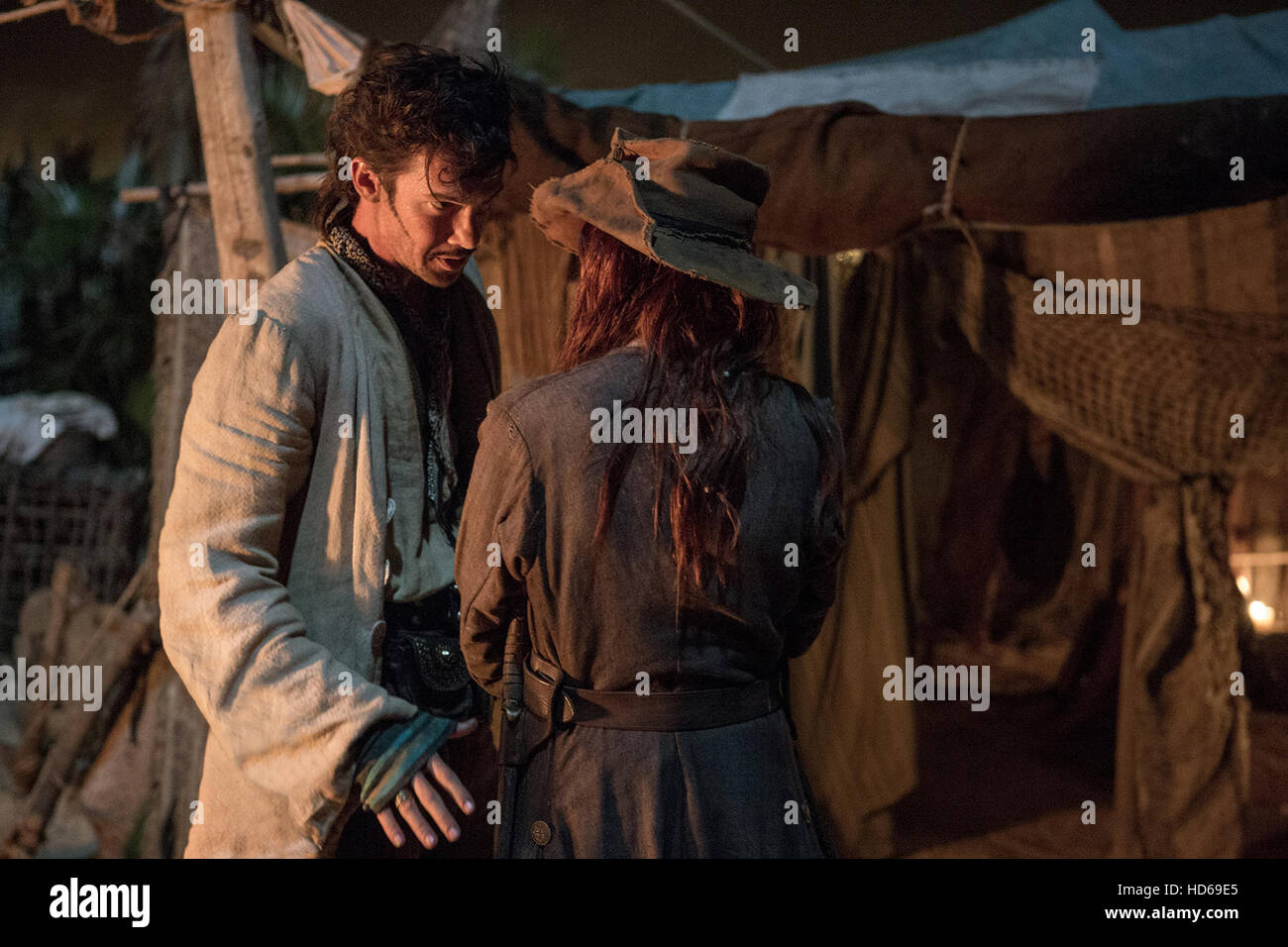 BLACK SAILS, (from left): Toby Schmidt, Clara Paget (back to camera ...