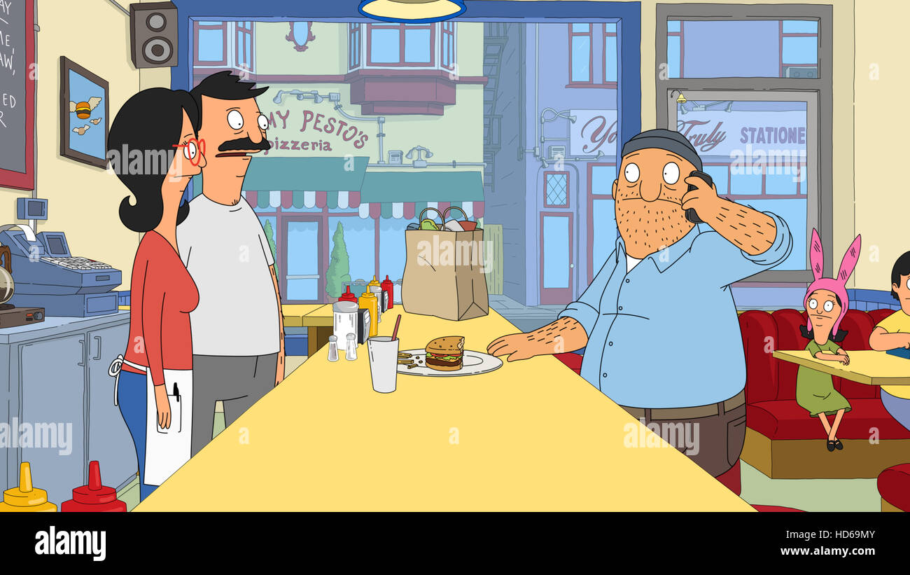 Bobs Burgers From Left Linda Belcher Bob Belcher Teddy Francisco