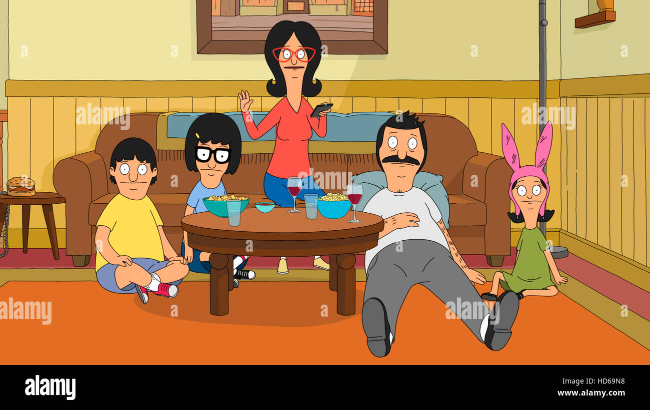 BOB'S BURGERS, l-r: Gene Belcher, Tina Belcher, Linda Belcher, Bob ...