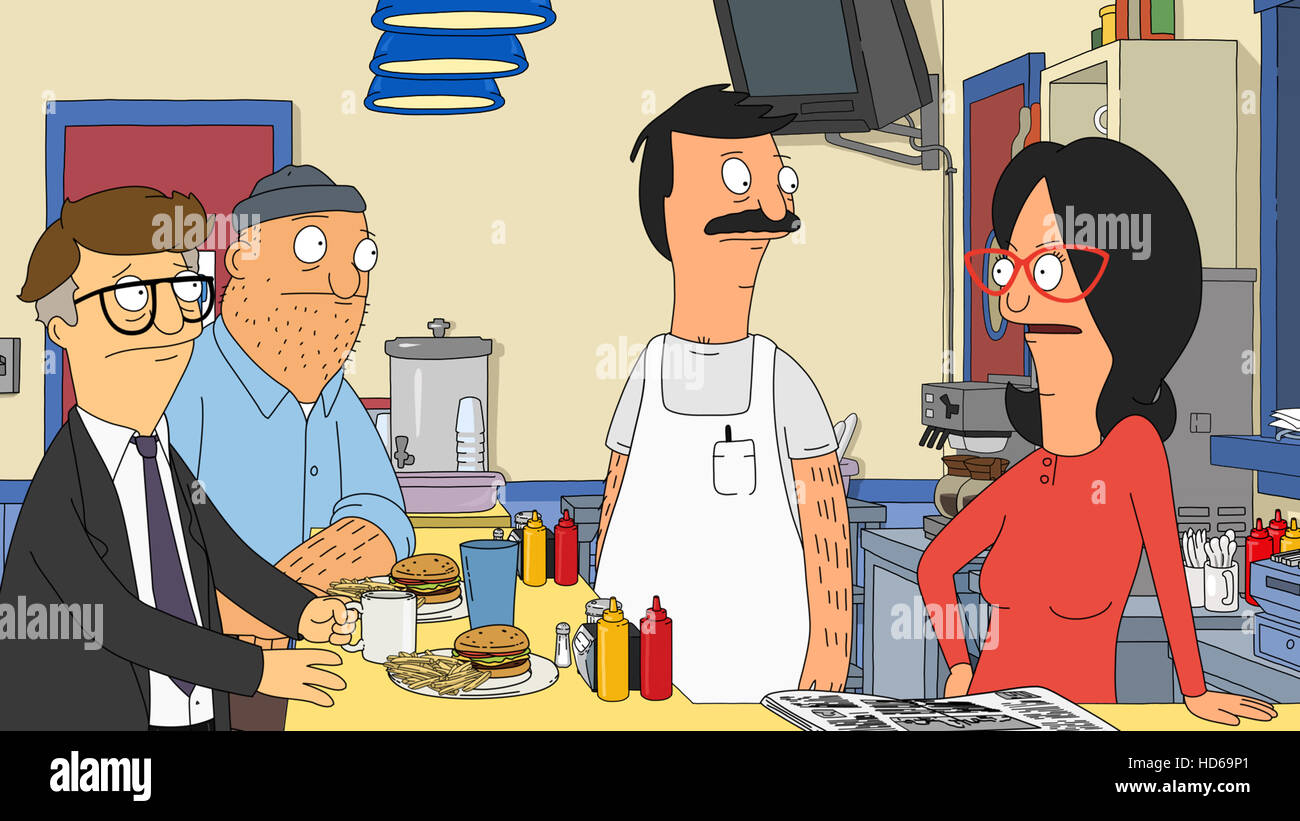 Bobs Burgers From Left Mort Teddy Bob Belcher Linda Belcher