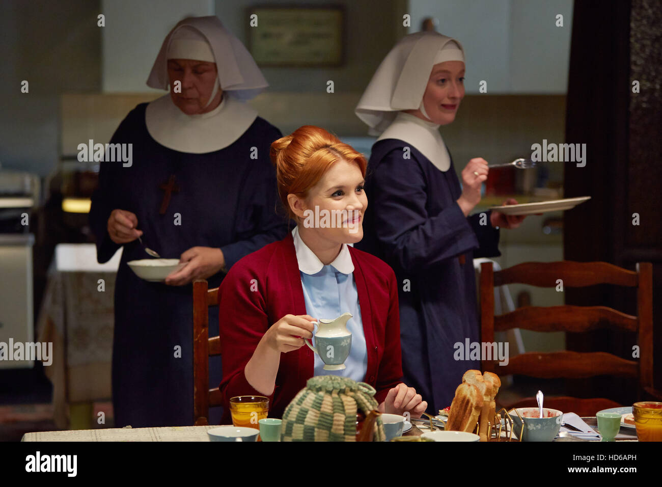 CALL THE MIDWIFE, (from left): Pam Ferris, Emerald Fennell, Victoria ...