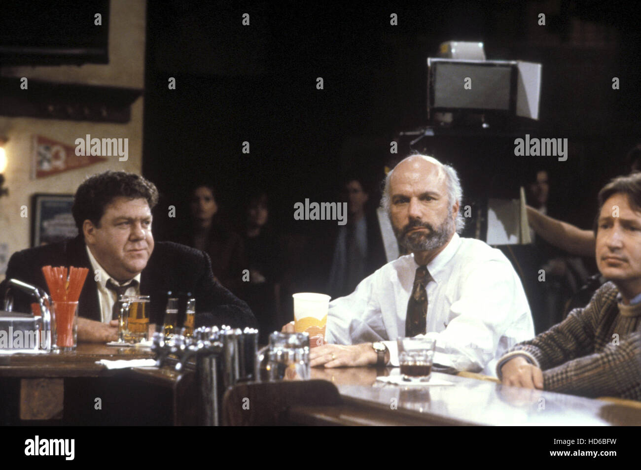 CHEERS, George Wendt, director James Burrows on set, 1982-93, (c ...