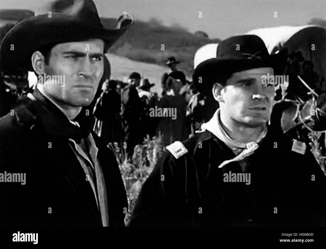 CHEYENNE, (from left): Clint Walker, James Garner, 1955-63 Stock Photo ...