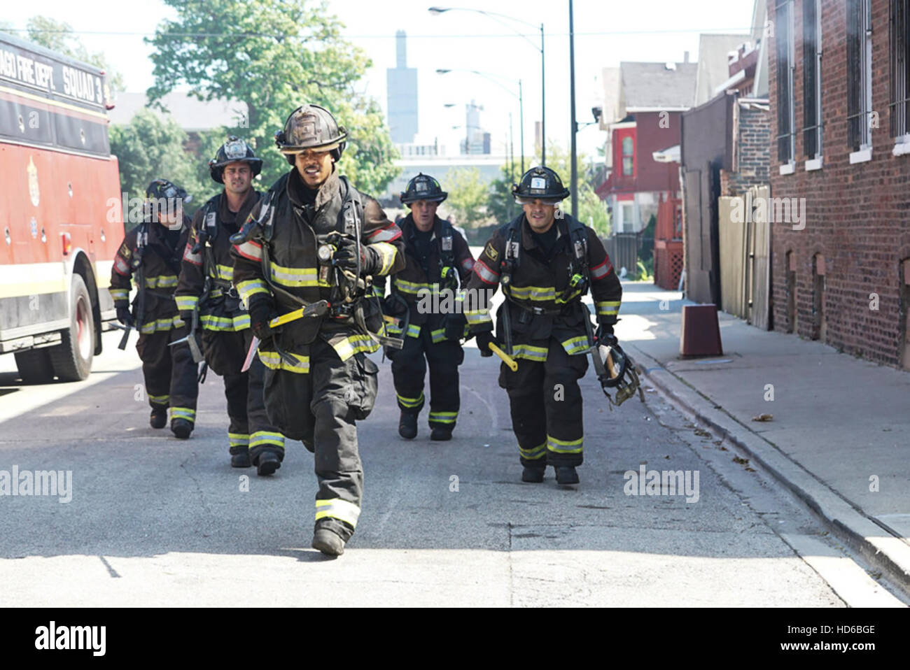 CHICAGO FIRE, Taylor Kinney (2nd from left), Brian White (center), Joe ...