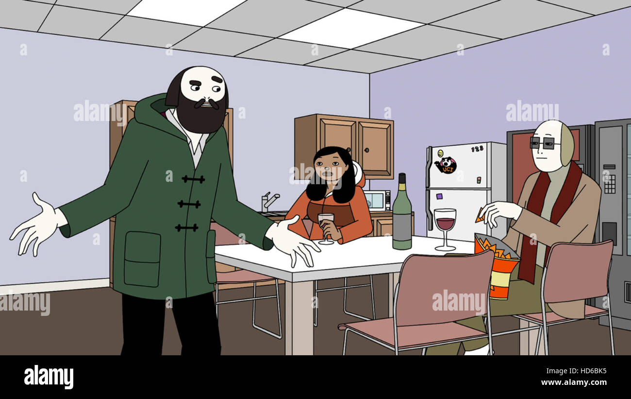 CHINA, IL, l-r: Professor Frank Smith (voice: Brad Neely), Pony Merks ...