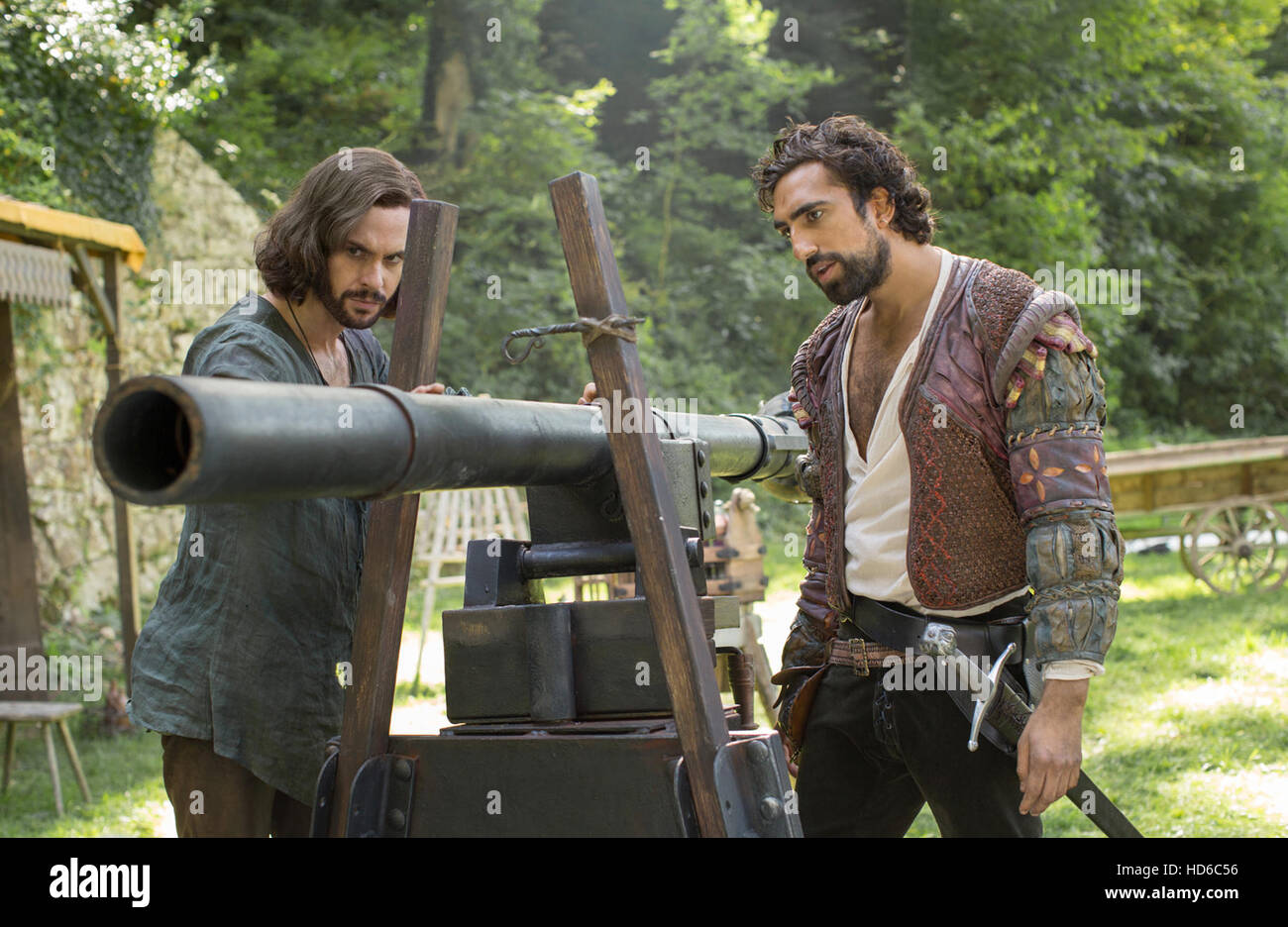 DA VINCI'S DEMONS, l-r: Tom Riley (as Leonardo Da Vinci), Gregg Chillin ...