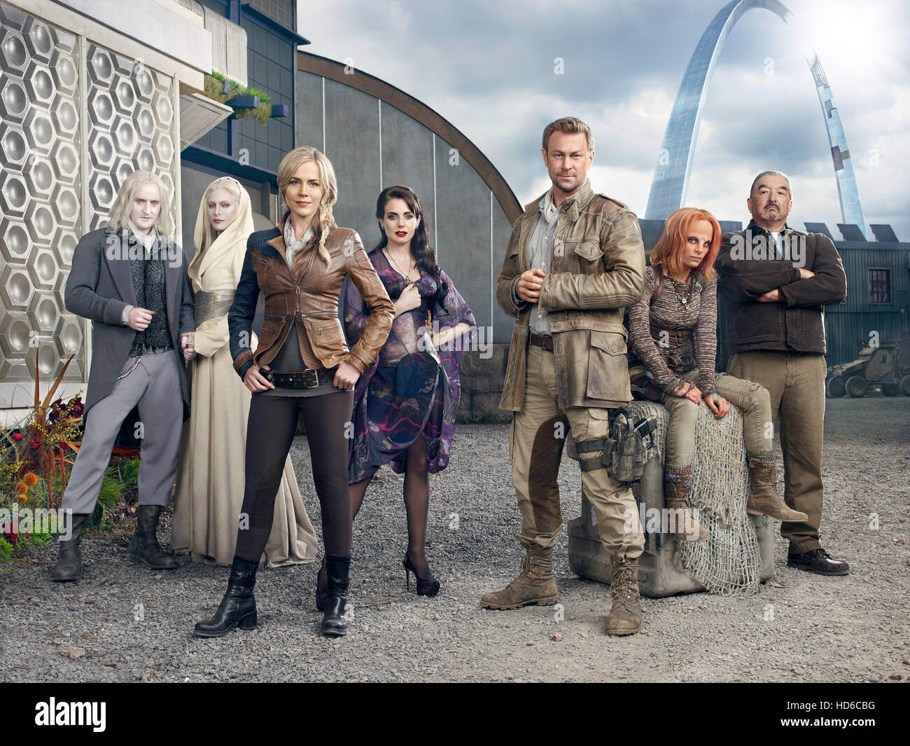 DEFIANCE, l-r: Tony Curran, Jaime Murray, Julie Benz, Mia Kirshner ...