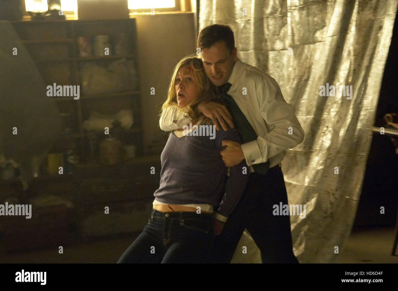 DEXTER, (from left): Julia Stiles, Jonny Lee Miller, 'The Big One ...