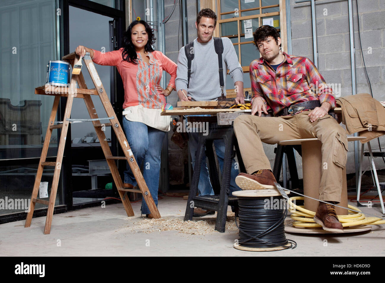 DRILL TEAM, (from left): Lauren Makk, Jeff Devlin, Brandon Russell ...