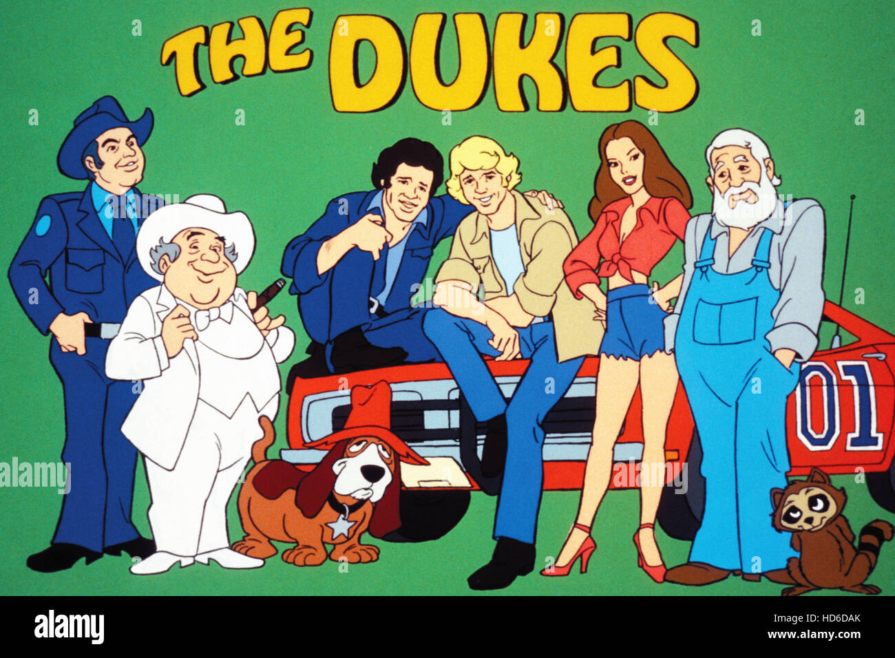THE DUKES, (from left): Sheriff Roscoe P. Coltrane, Boss Hogg, Flash ...