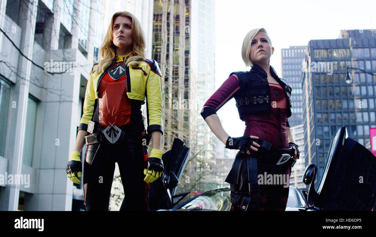 ELECTRA WOMAN AND DYNA GIRL, from left: Grace Helbig as Electra Woman ...