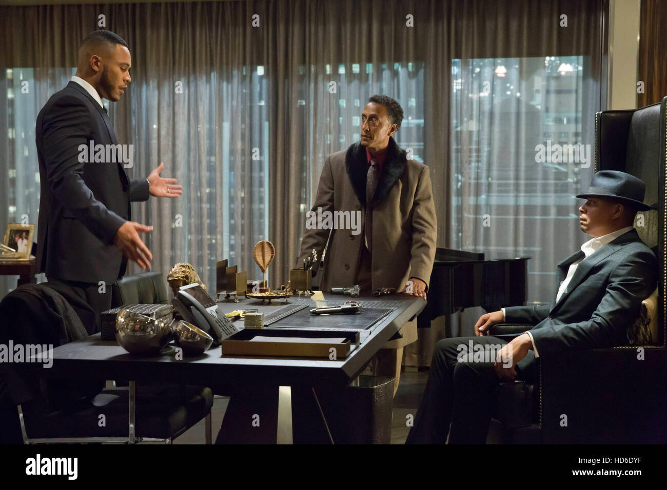 EMPIRE, l-r: Trai Byers, Andre Royo, Terrence Howard in 'Death Will ...