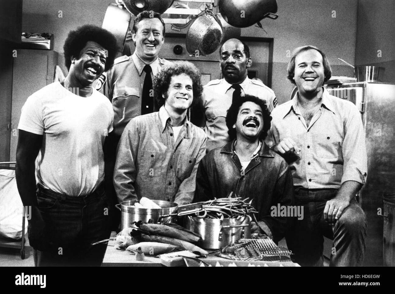 ON THE ROCKS, from left: Hal Williams, Tom Poston, Bobby Sandler, Mel ...