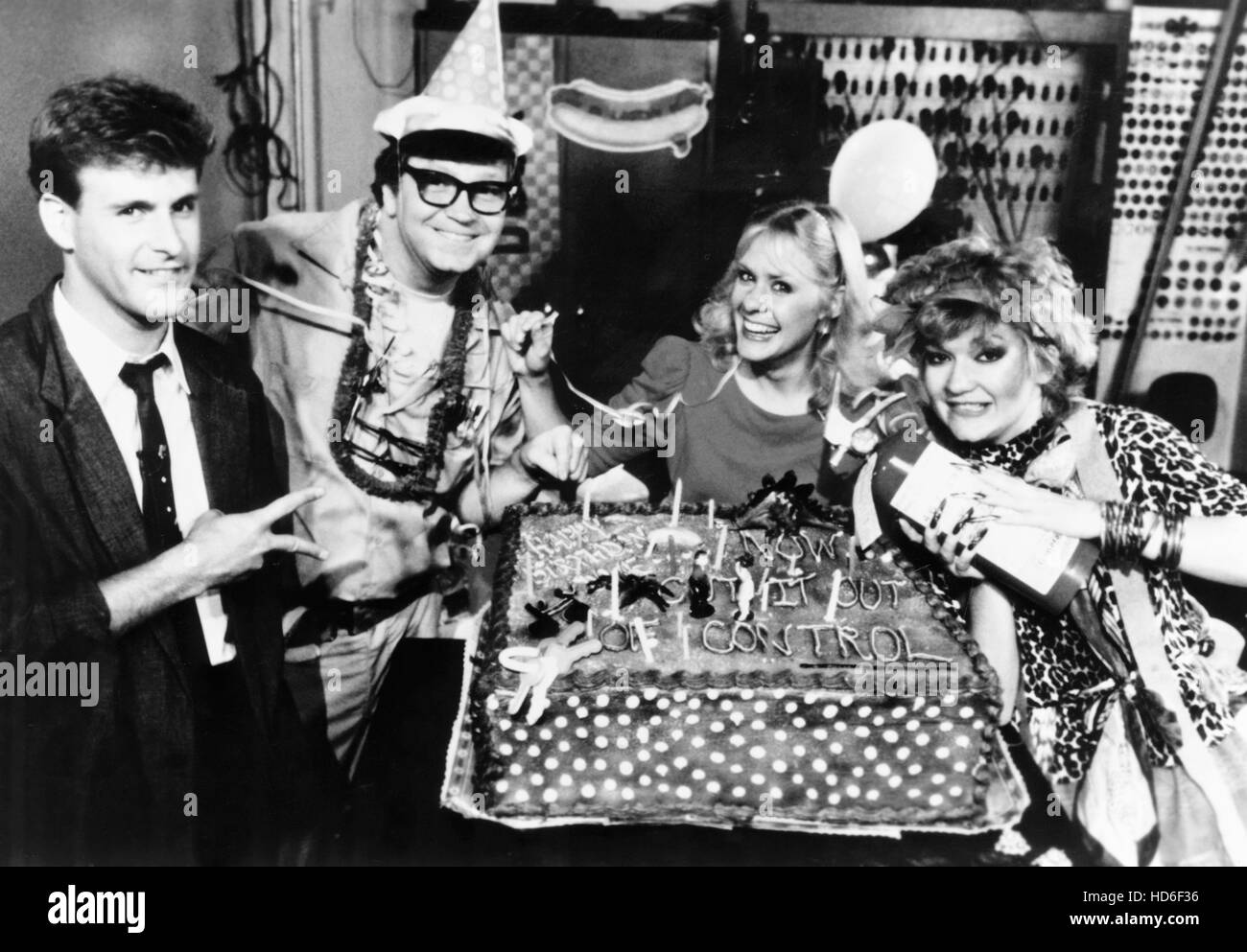 OUT OF CONTROL, (from left): host Dave Coulier, Dave Stenstrom, Jill ...