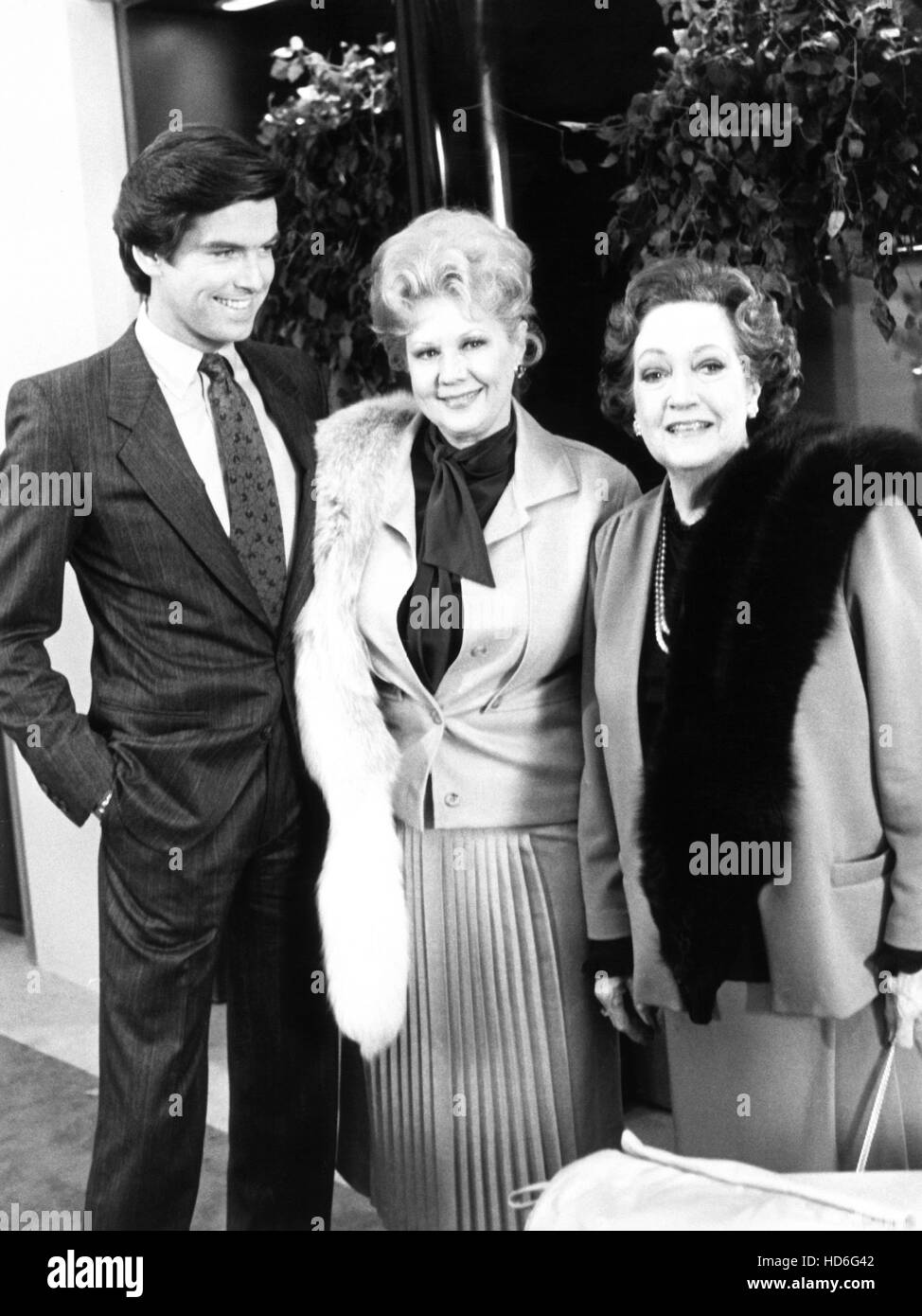 REMINGTON STEELE, from left: Pierce Brosnan, Virginia Mayo, Dorothy ...