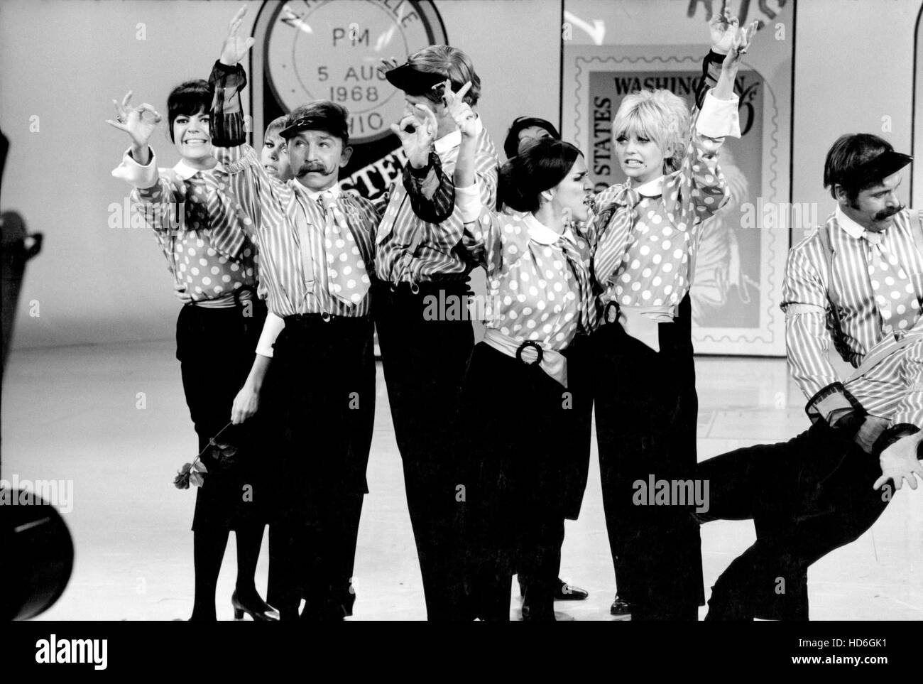 ROWAN & MARTIN'S LAUGH-IN, (l-r): Jo Anne Worley, Judy Carne, Henry ...
