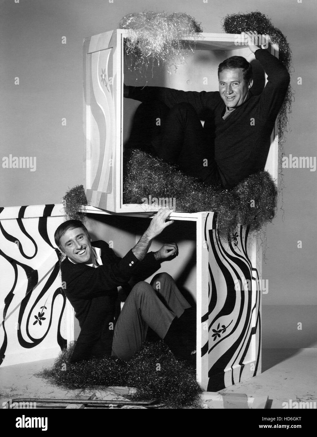 ROWAN AND MARTIN'S LAUGH-IN, top to bottom: Dan Rowan, Dick Martin ...