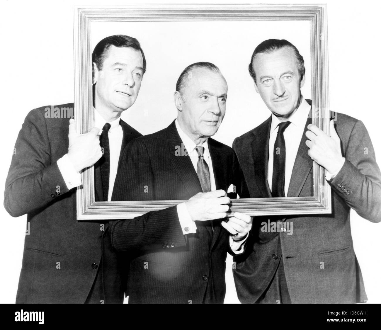 THE ROGUES, Gig Young, Charles Boyer, David Niven, 1964-65 Stock Photo ...
