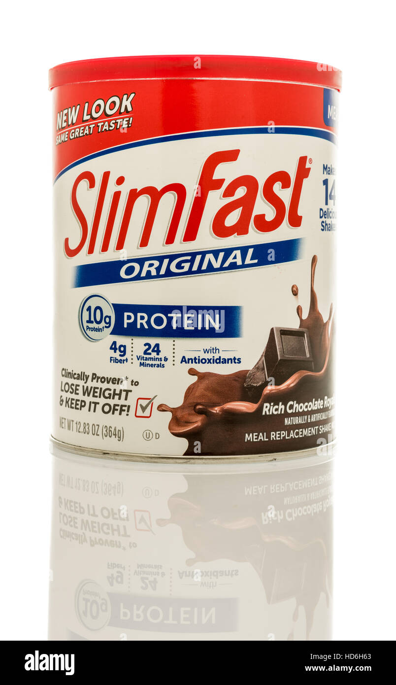 Winneconne, WI - 8 December 2016: Container of Slim Fast original ...