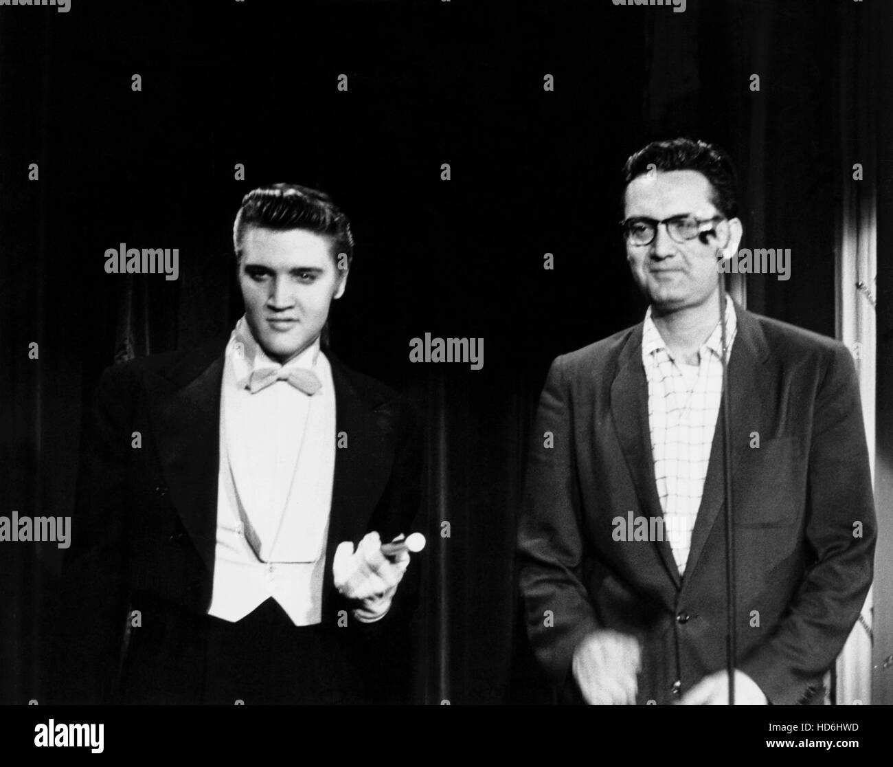 THE STEVE ALLEN SHOW, from left, Elvis Presley, Steve Allen, aired July ...