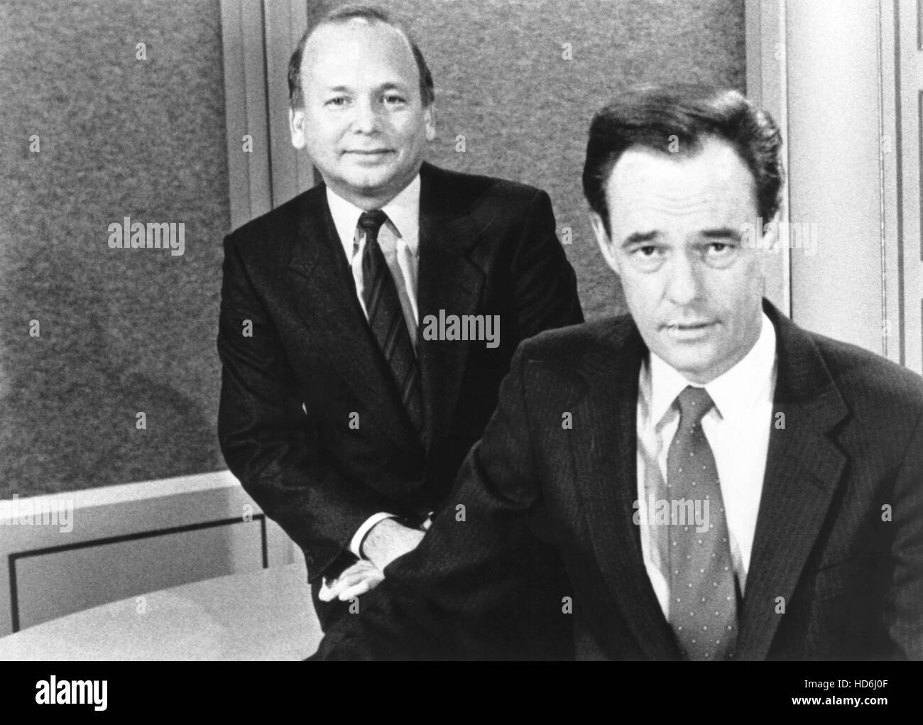 STRICTLY BUSINESS, from left: Jeffrey Madrick, Jack Cafferty, 1977 ...