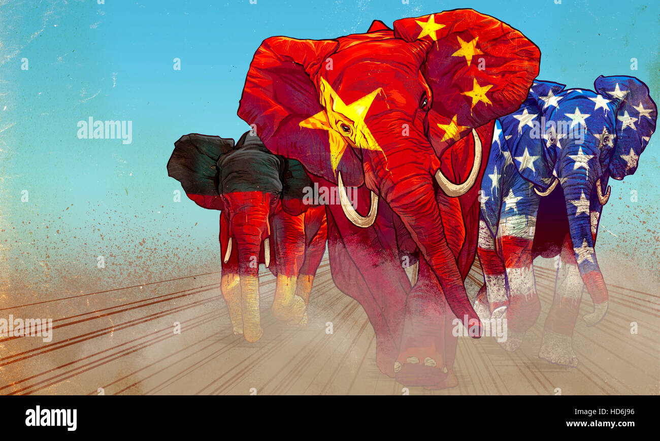 Elephants illustrations hi-res stock photography and images - Alamy