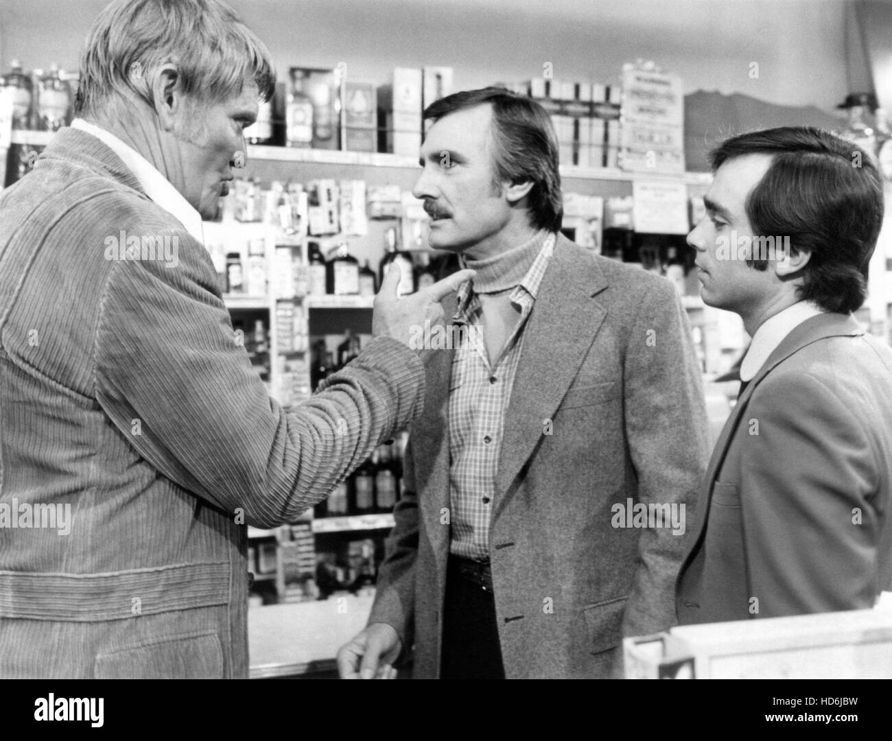 STONE, (from left): Chuck Connors, Dennis Weaver, Robby Weaver, 'Case ...