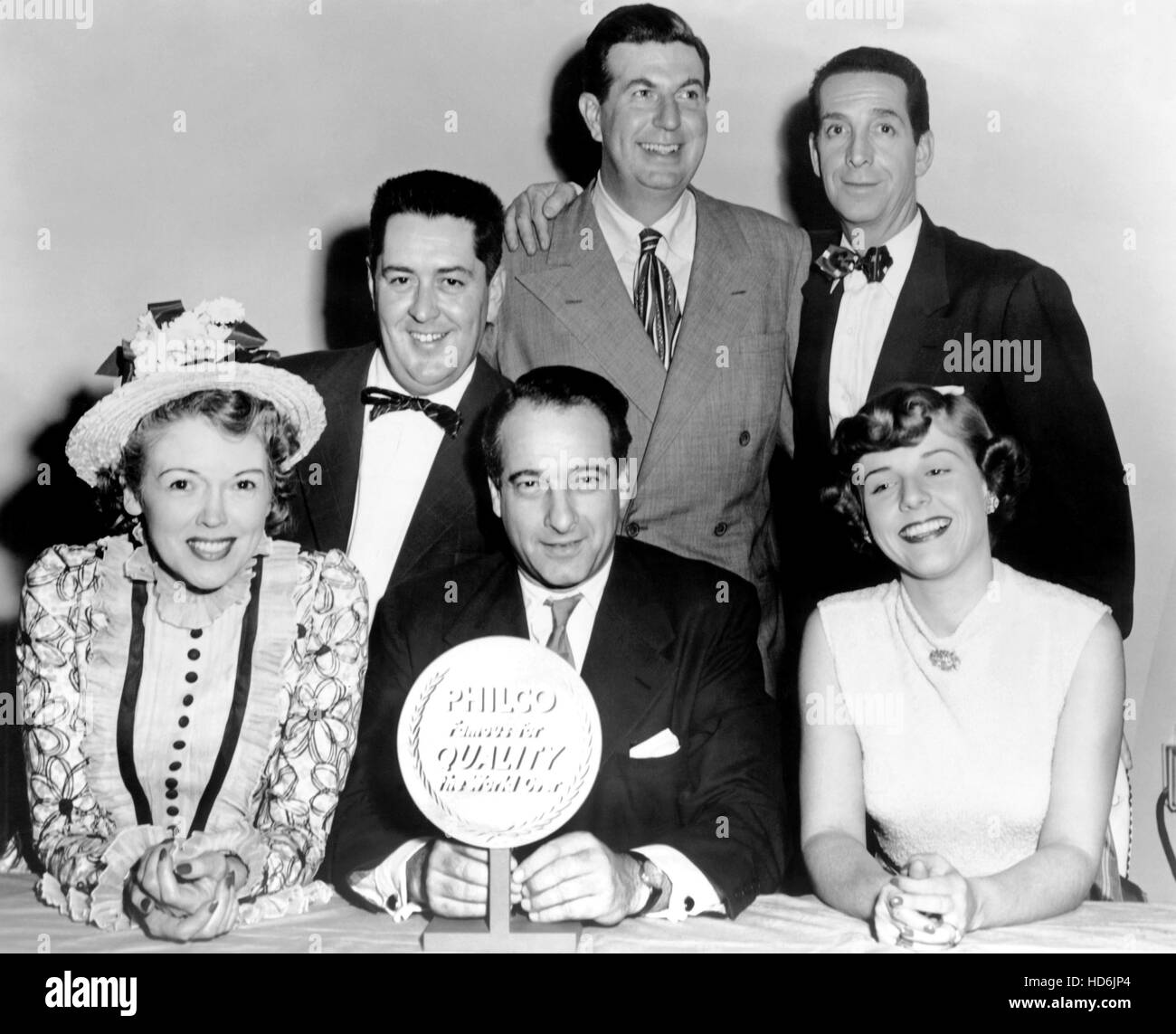 TV CLUB, seated from left: Fran Allison (as Aunt Fanny), Victor Borge ...