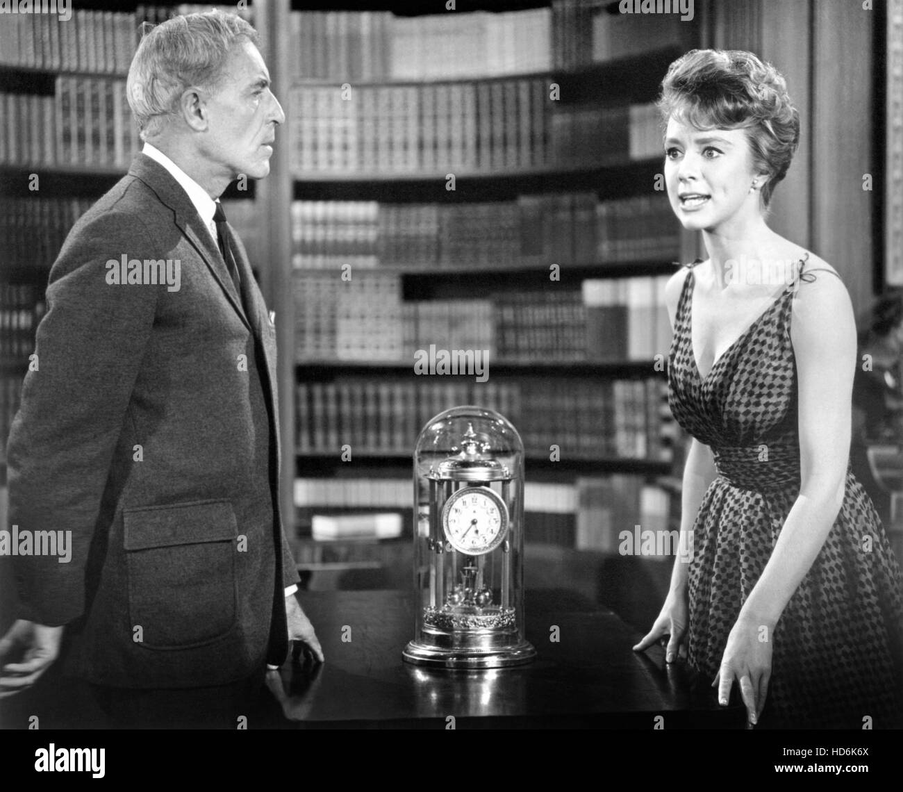 THE TWILIGHT ZONE, (from left): John Hoyt, Inger Stevens, 'The Lateness ...