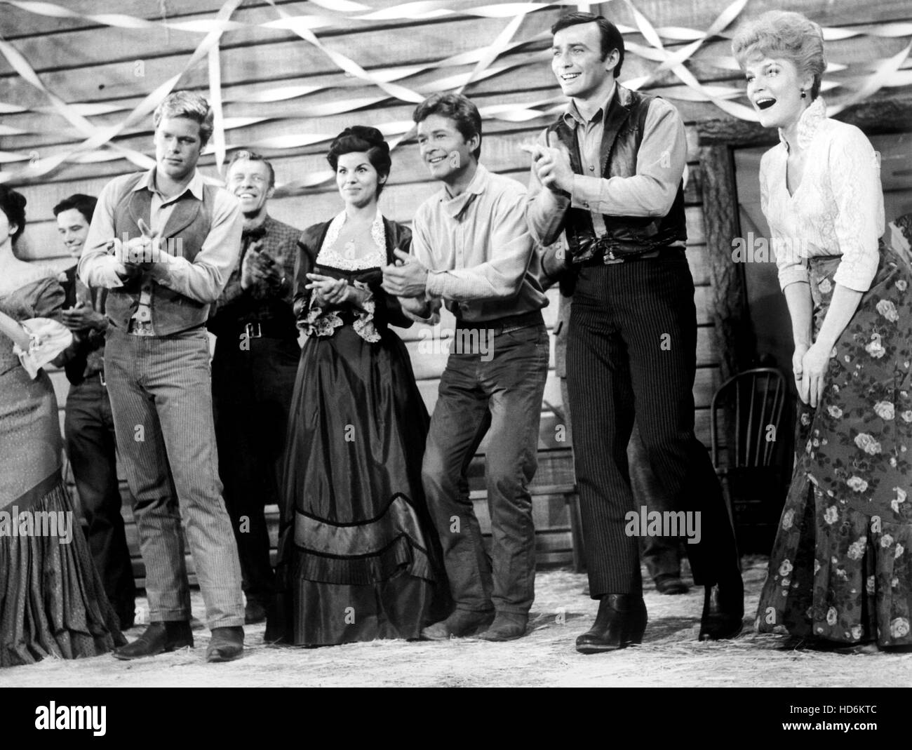 THE VIRGINIAN (aka THE MEN FROM SHILOH), front, from left: Doug McClure, Gary Clarke, James ...