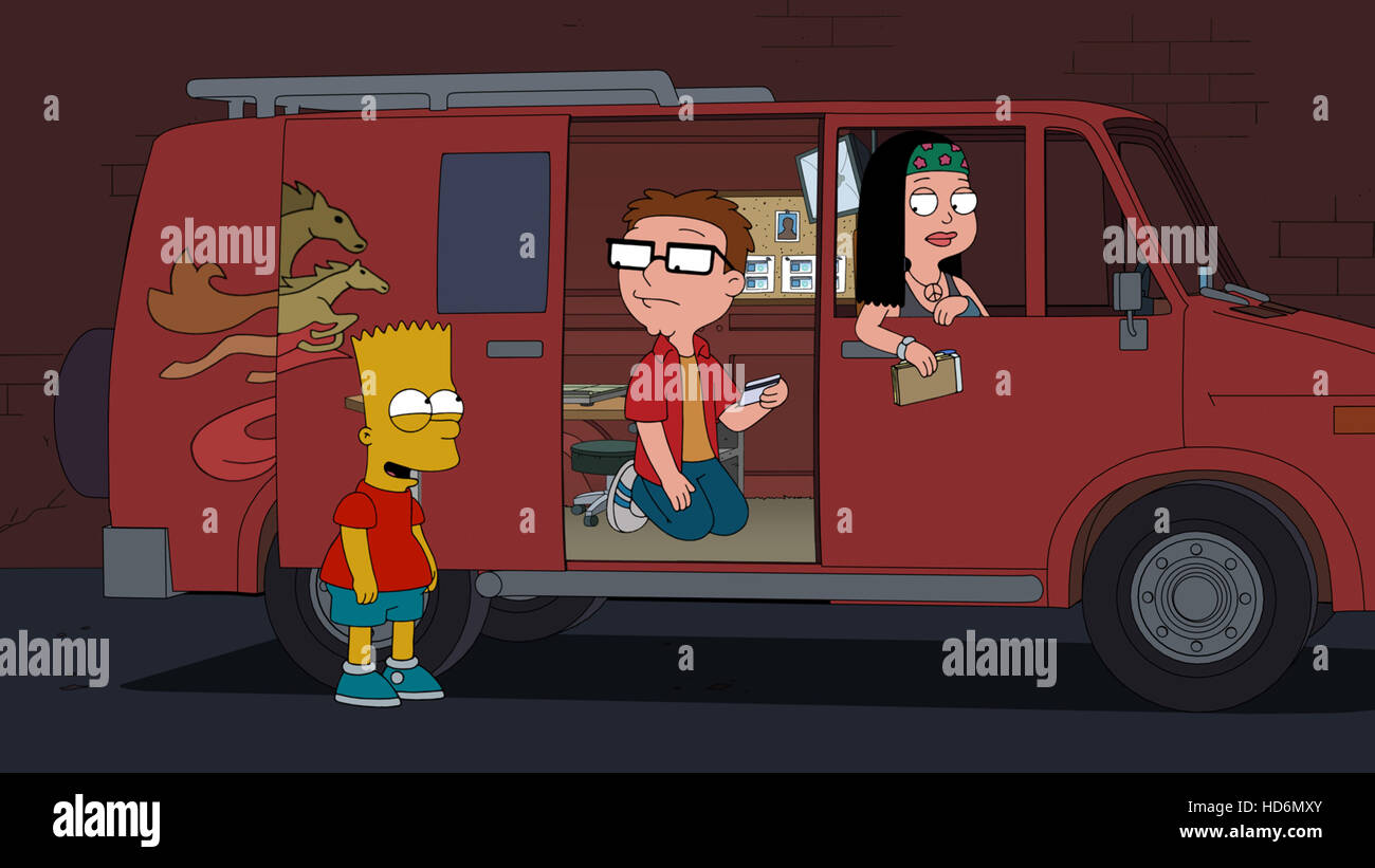 AMERICAN DAD, l-r: Bart Simpson (voice: Nancy Cartwright), Steve Smith ...