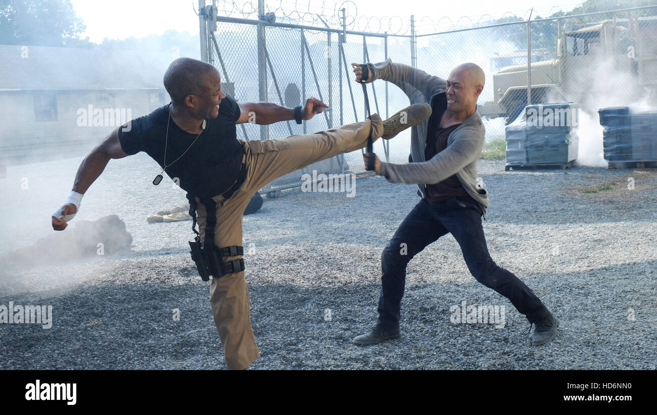BANSHEE, l-r: Mark Hicks, Hoon Lee in 'We All Pay Eventually' (Season 3 ...
