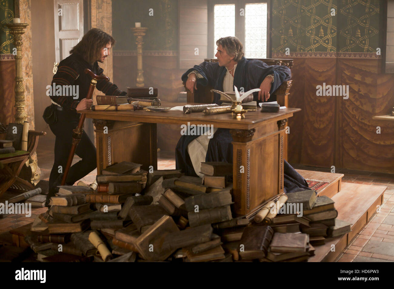 THE BORGIAS, (from left): David Oakes, Jeremy Irons, 'Truth and Lies ...