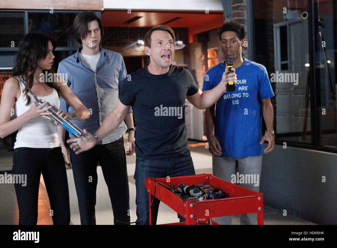 BREAKING IN, (from left): Odette Annable, Trevor Moore, Christian ...