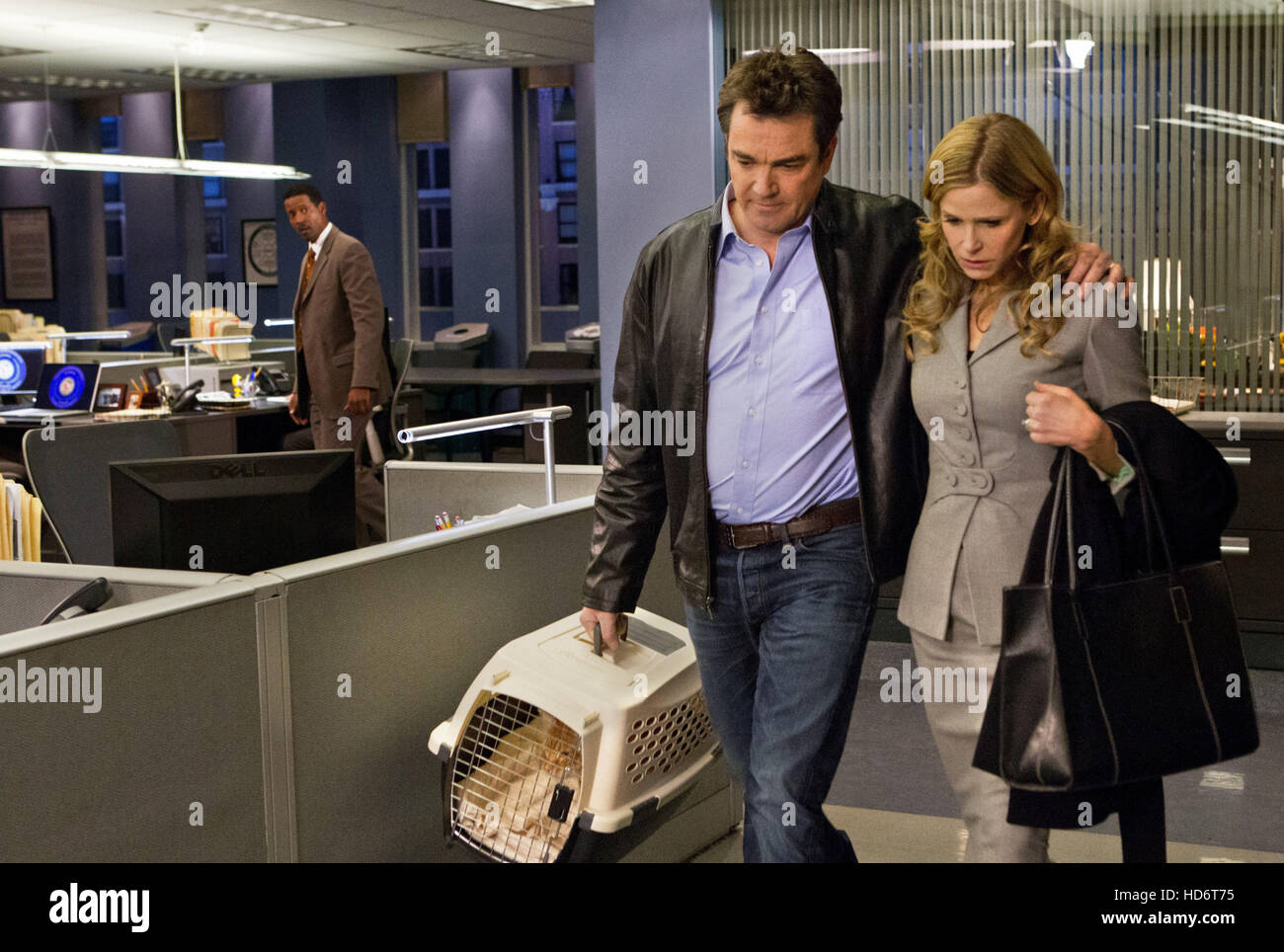 THE CLOSER, (from left): Corey Reynolds, Jon Tenney, Kyra Sedgwick ...