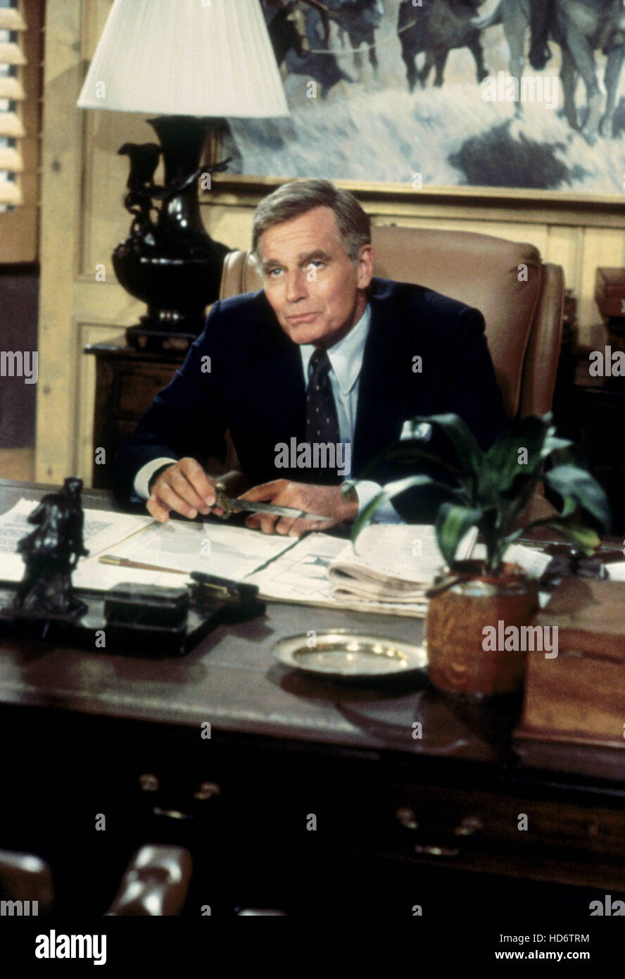 THE COLBYS, Charlton Heston, 1985-87. © Aaron Spelling Productions ...