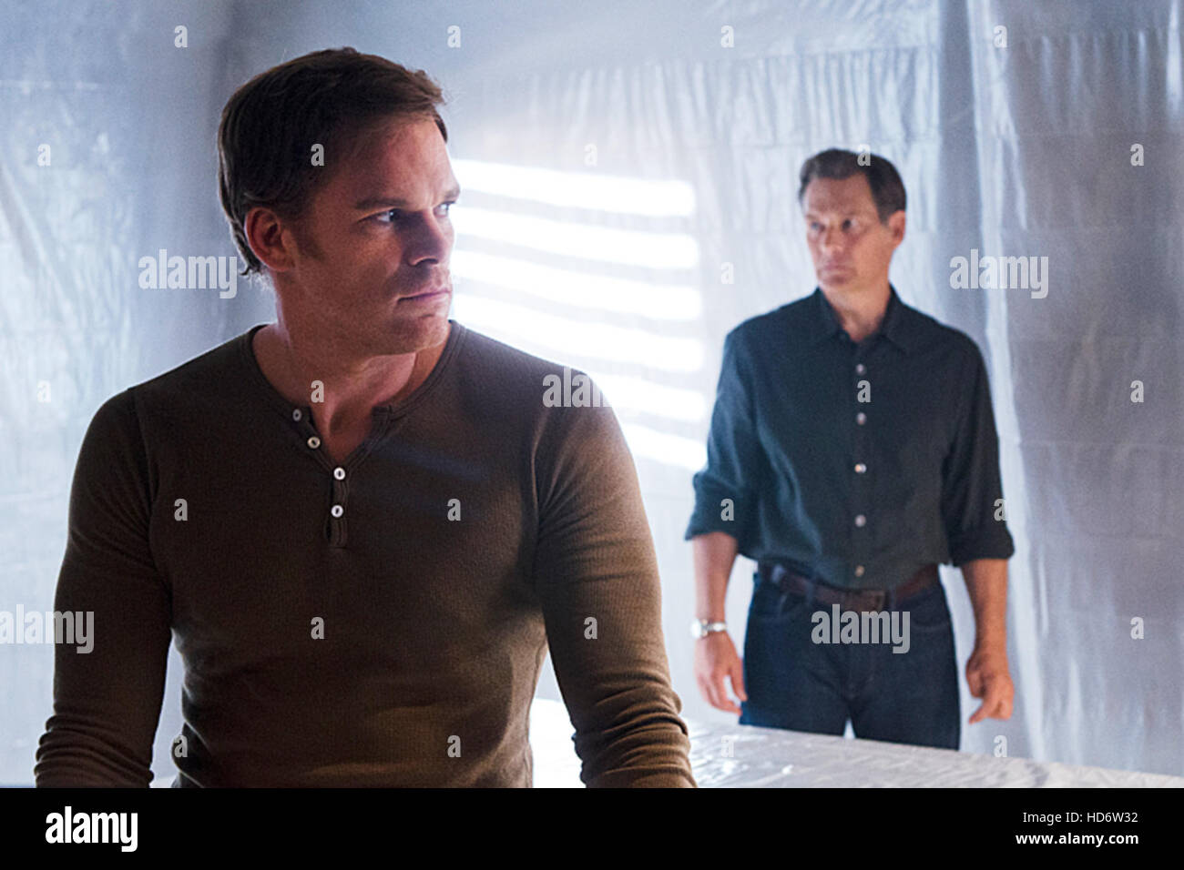 DEXTER, l-r: Michael C. Hall, James Remar in 'Goodbye Miami' (Season 8 ...